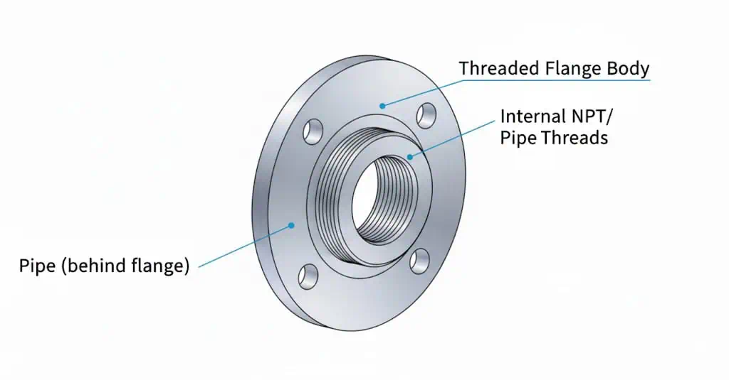 Stainless Steel Threaded Flange Manufacturer | NPT/BSPT | ASME B16.5