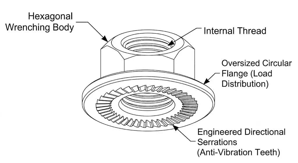 Custom Serrated Flange Nuts Manufacturer | Special Nuts OEM